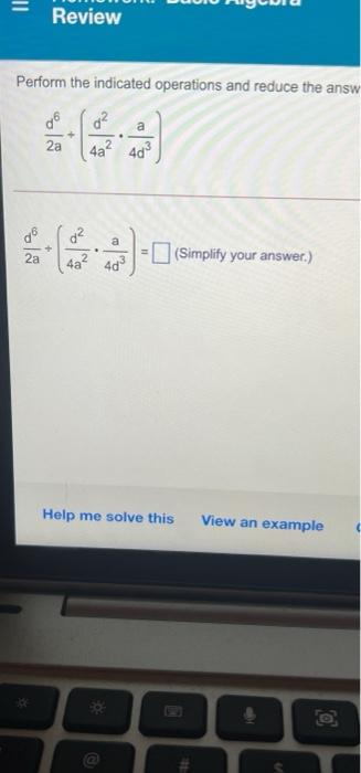 Solved Review Perform the indicated operations and reduce | Chegg.com