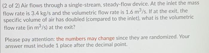Solved (2 of 2) Air flows through a single-stream, | Chegg.com