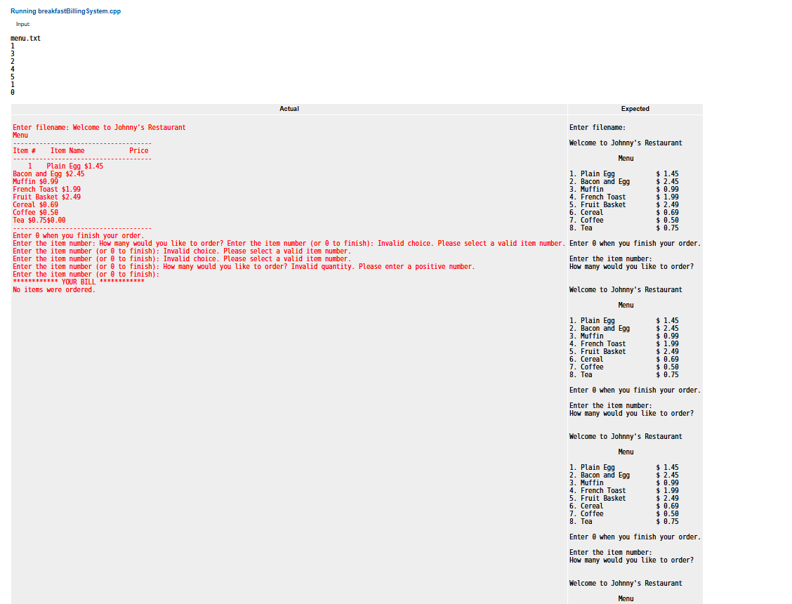 Solved Write a program to ﻿help a local restaurant automate | Chegg.com