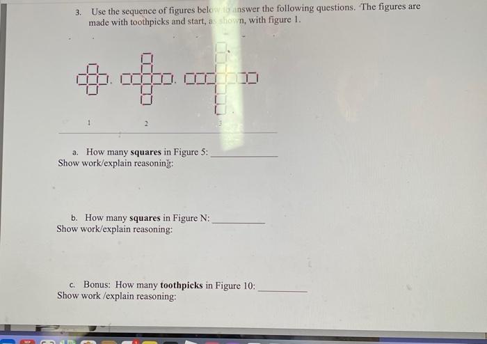 Solved 3. Use the sequence of figures belo 10 answer the | Chegg.com