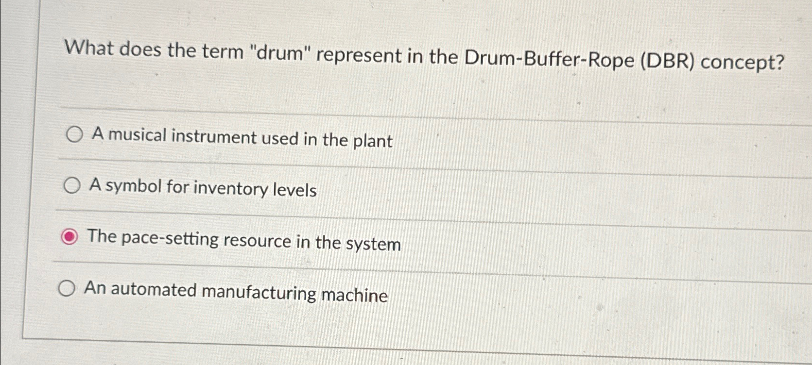 Solved What does the term "drum" represent in the | Chegg.com