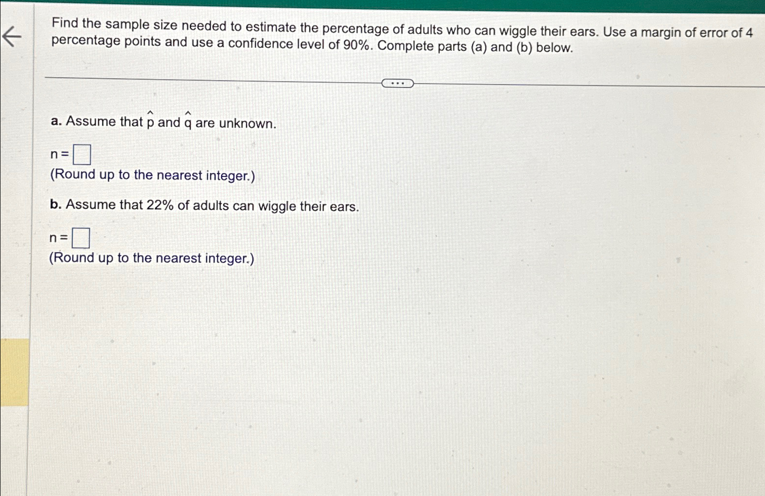 Solved Find the sample size needed to estimate the | Chegg.com