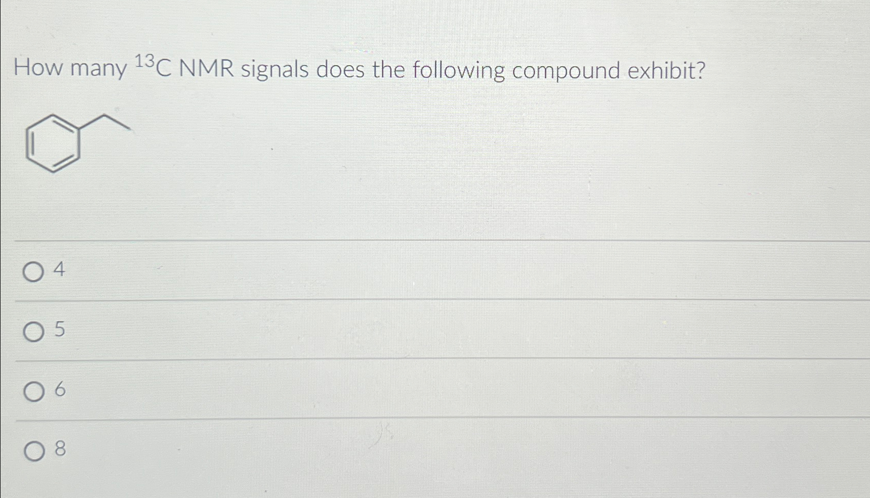 Solved How many ?13 ﻿C NMR signals does the following | Chegg.com
