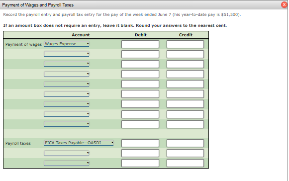 Solved Payment of Wages and Payroll TaxesRecord the payroll | Chegg.com