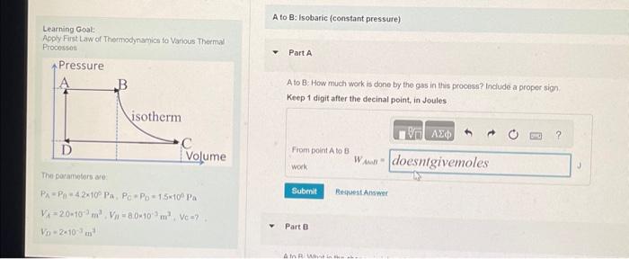 Cyclic Thermal Process - First Law of Thermodyna | Chegg.com