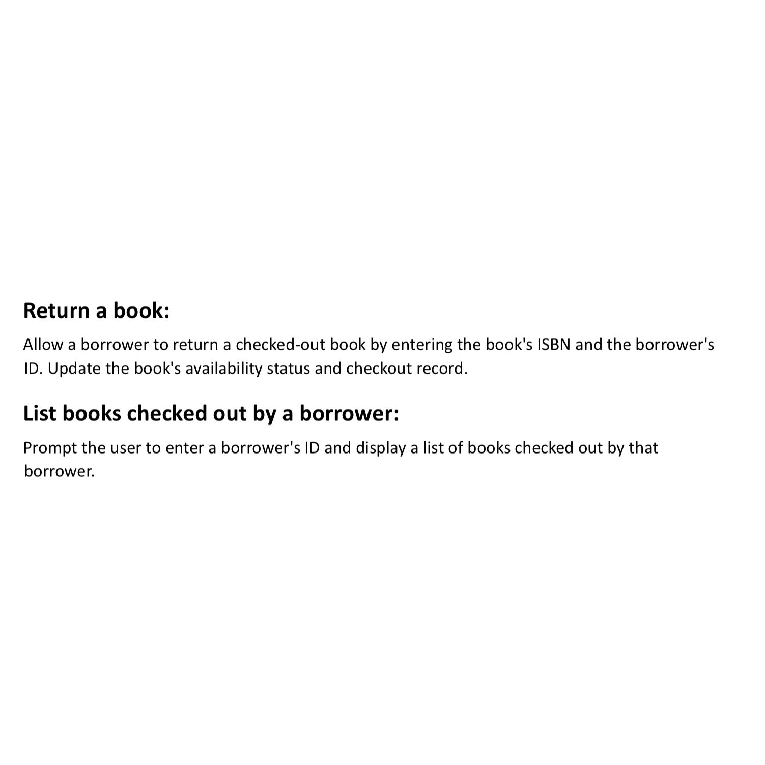 Solved DescriptioA Library Management System is designed to | Chegg.com