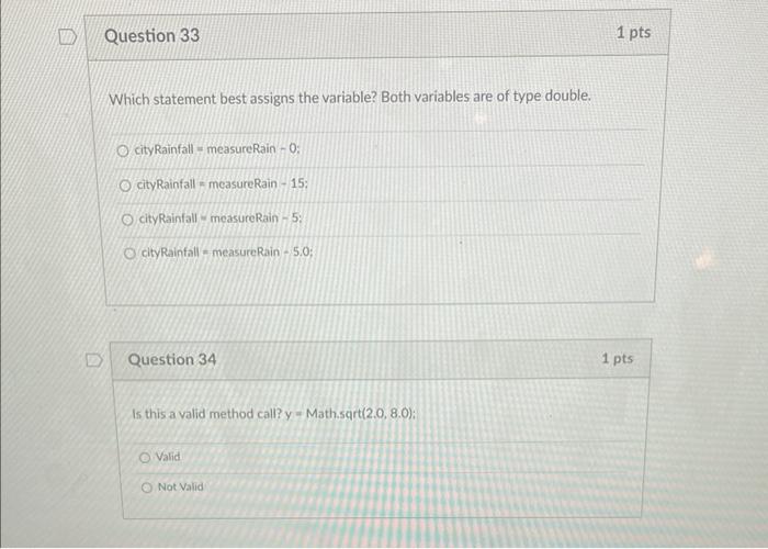 Solved Which statement best assigns the variable? Both | Chegg.com