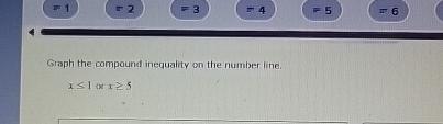 Solved Graph the compound inequality on the number | Chegg.com