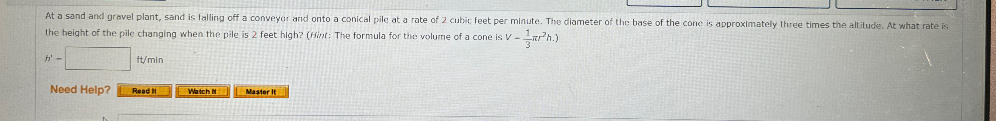 Solved the height of the pile changing when the pile is 2 | Chegg.com