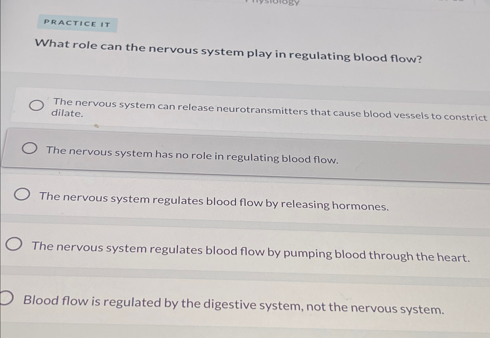 Solved PRACTICEITWhat role can the nervous system play in | Chegg.com