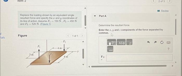 Solved Replace the loading shown by an equivalent single | Chegg.com