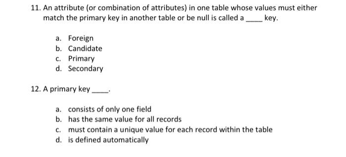 Solved ICT201 DATABASE SYSTEM MULTIPLE CHOICE QUESTIONS 1. | Chegg.com