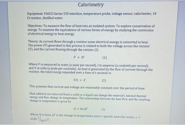 Solved Using the equation 2, Calculate the energy loss by | Chegg.com