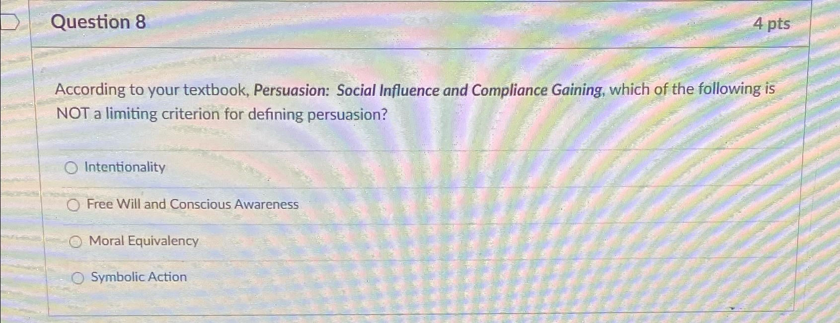 Solved Question 84 ﻿ptsAccording to your textbook, | Chegg.com
