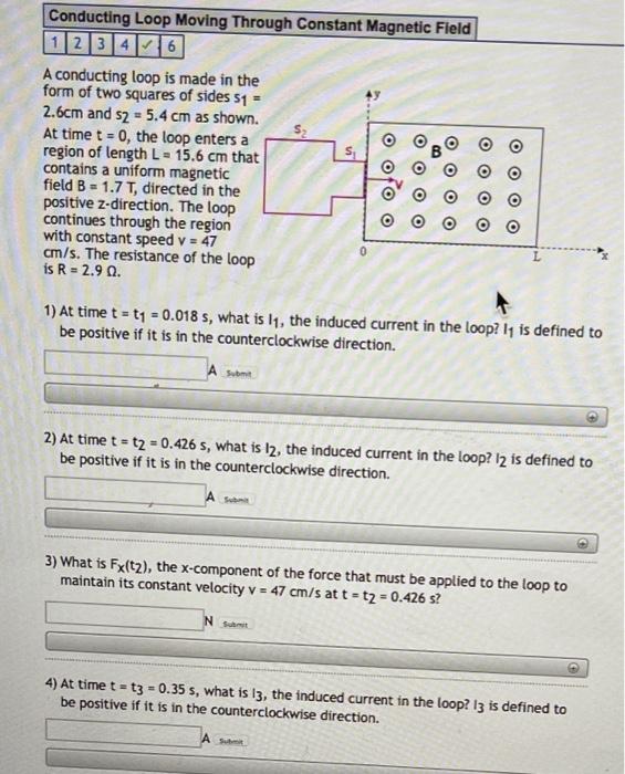 Solved Conducting Loop Moving Through Constant Magnetic | Chegg.com