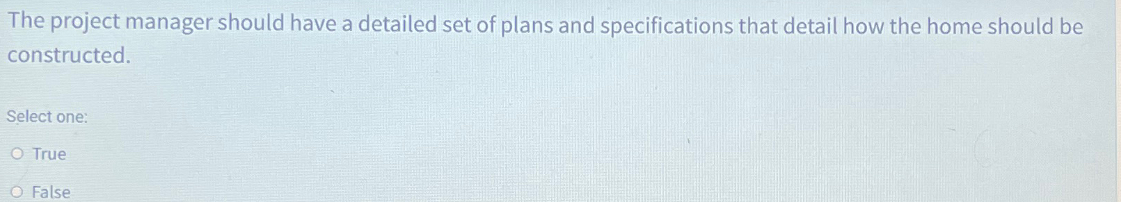 Solved The project manager should have a detailed set of | Chegg.com