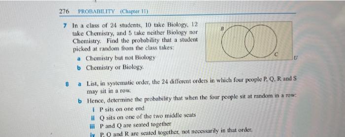 Solved 1 a List all possible orderings of the letters O,D | Chegg.com