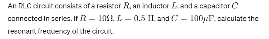 Solved An RLC circuit consists of a resistor R, ﻿an inductor | Chegg.com