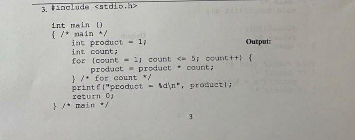 Solved Part II: Program Output What is the OUTPUT of each of | Chegg.com