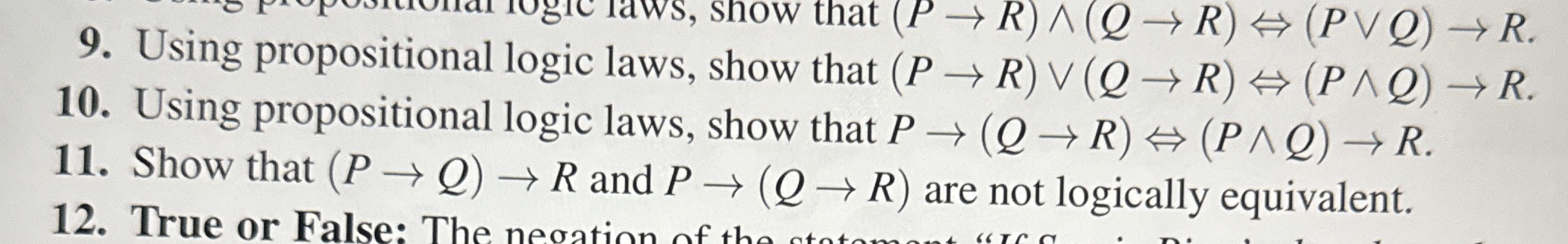 Solved Using propositional logic laws, show that | Chegg.com