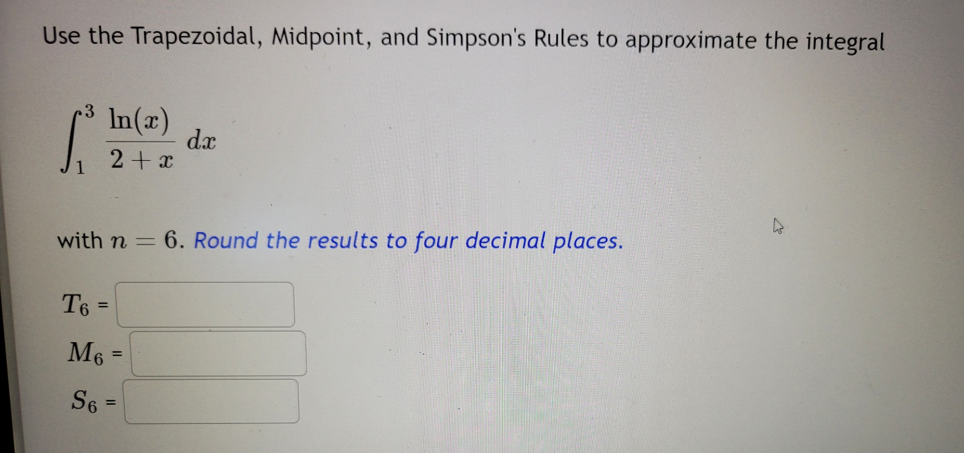 Solved Use the Trapezoidal, Midpoint, and Simpson's Rules to | Chegg.com