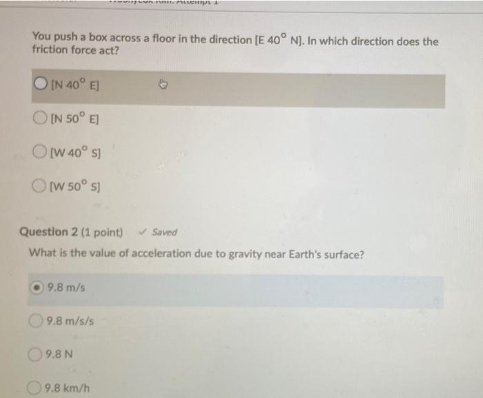 Solved TRUP You push a box across a floor in the direction | Chegg.com