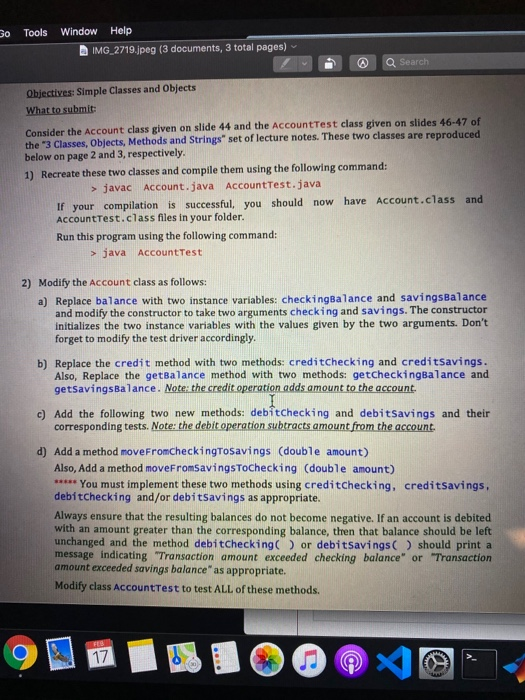 Solved 3o Tools Window Help IMG_2719.jpeg (3 documents, 3 | Chegg.com