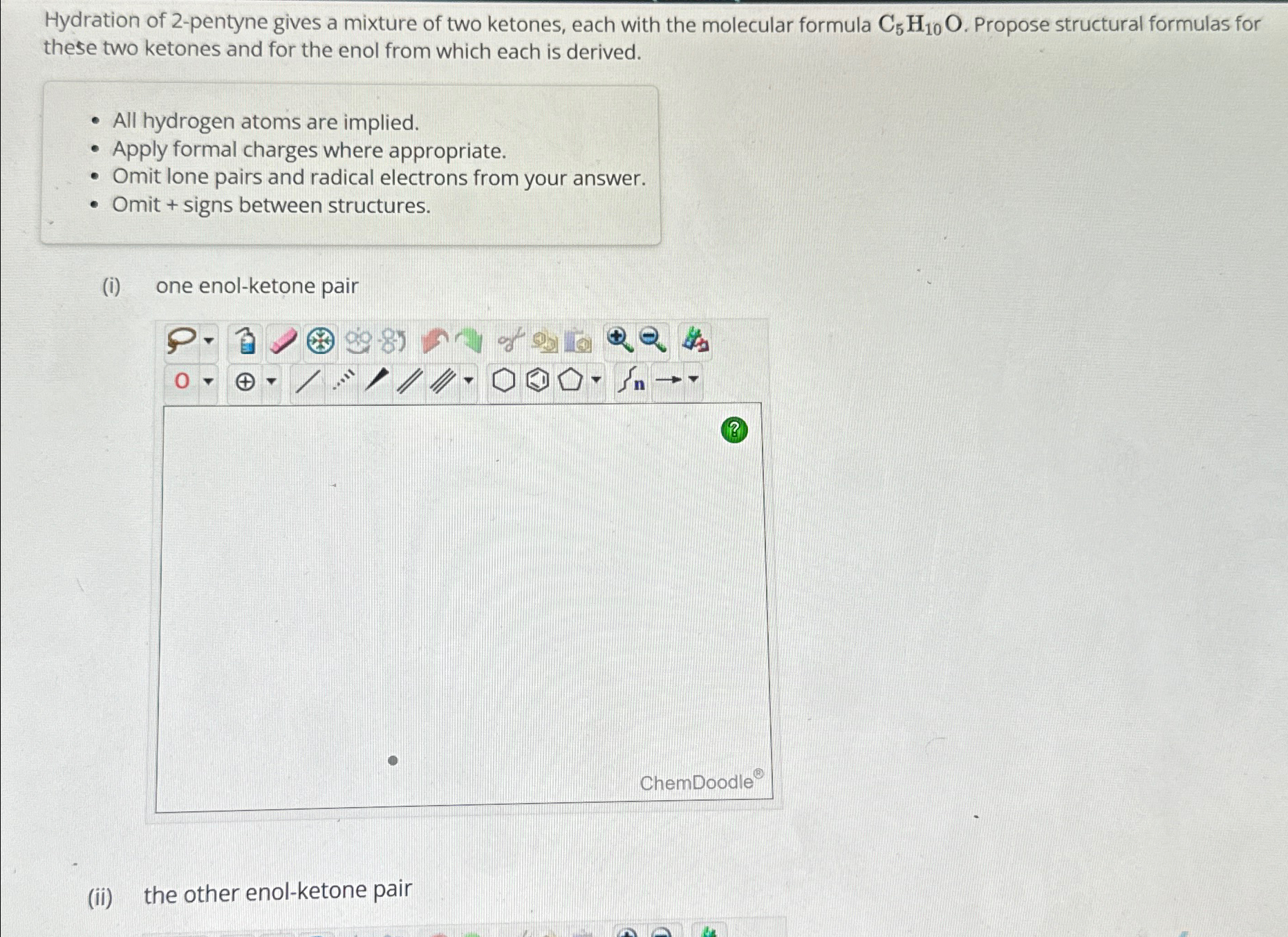 Solved Hydration of 2-pentyne gives a mixture of two | Chegg.com