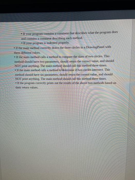 Solved COSC 1336 Lab 5: Drawing and Comparing Circles | Chegg.com