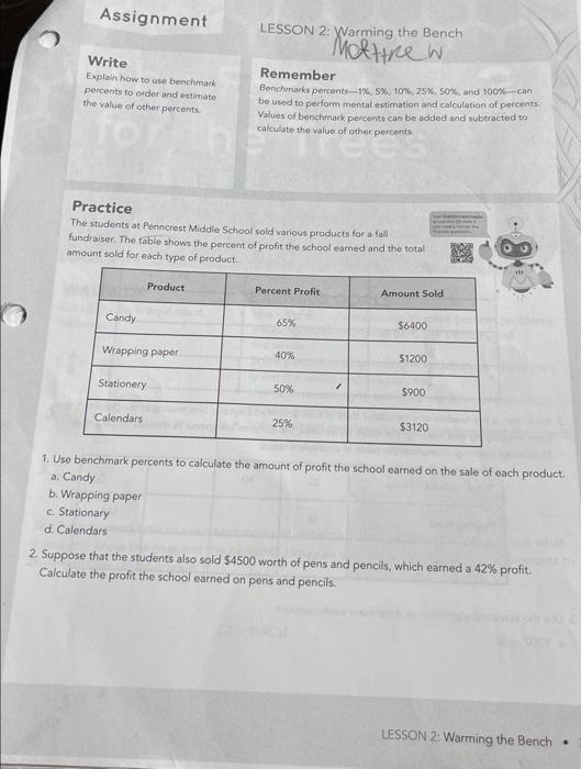 Solved Assignment Write Explain how to use benchmark | Chegg.com