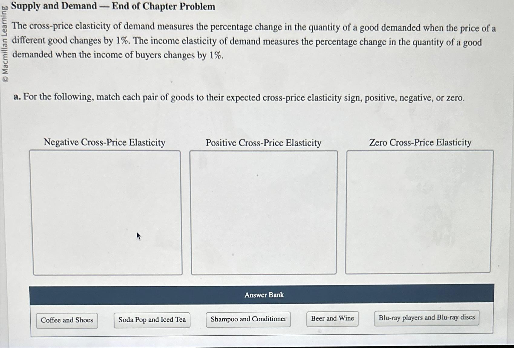 Solved Supply and Demand — ﻿End of Chapter ProblemThe | Chegg.com