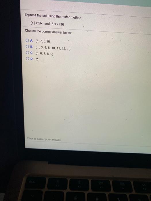 Solved Express the set using the roster method {x|XEN and 5 | Chegg.com