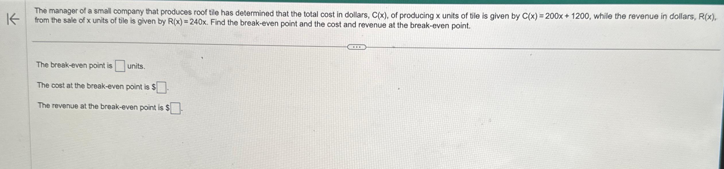 Solved The manager of a small company that produces roof | Chegg.com
