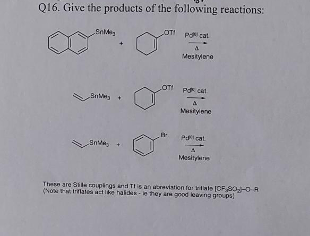 Solved Q16. ﻿Give the products of the following | Chegg.com