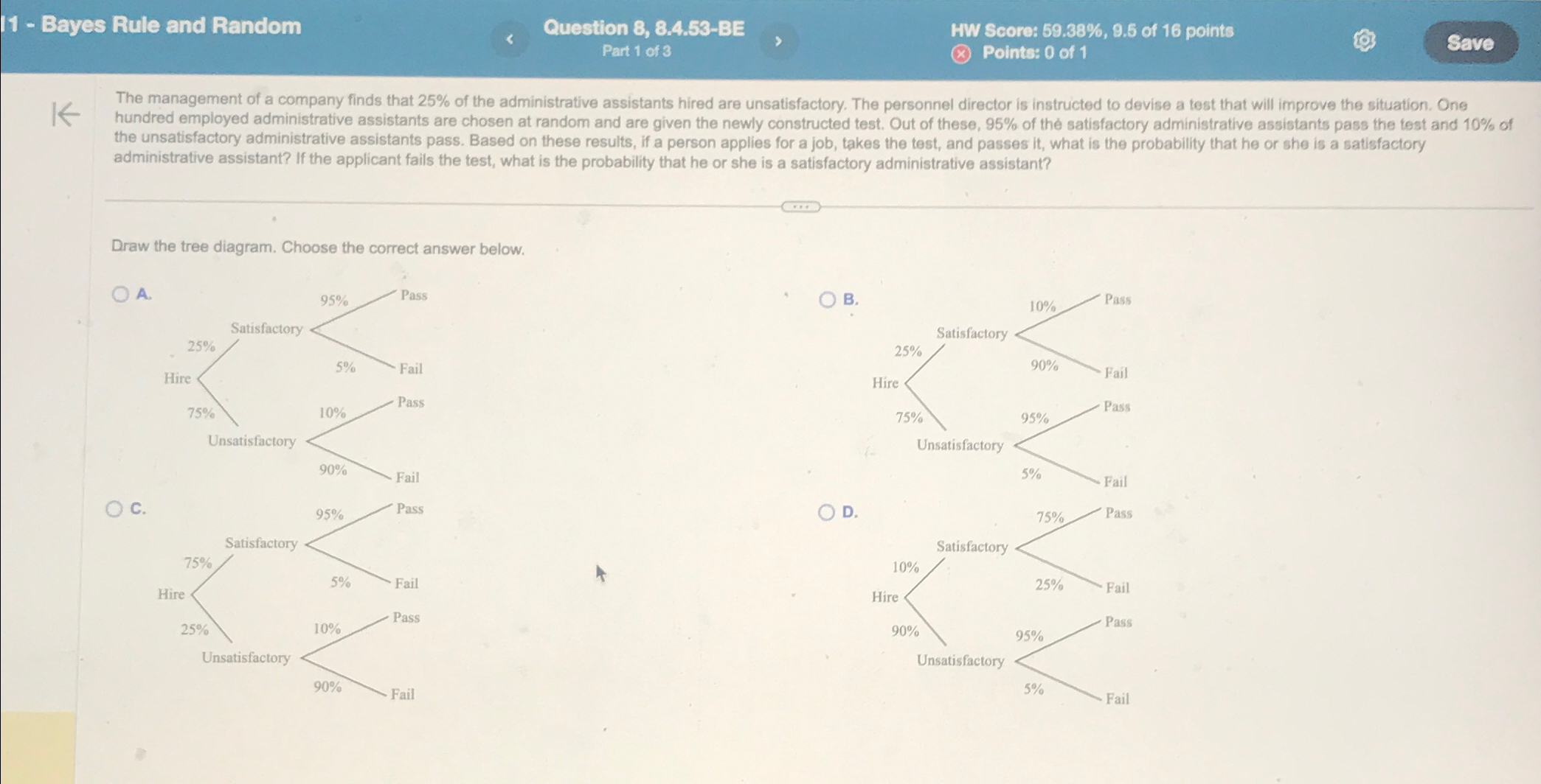 Solved 1 - ﻿Bayes Rule and RandomQuestion 8, 8.4.53-BEHW | Chegg.com