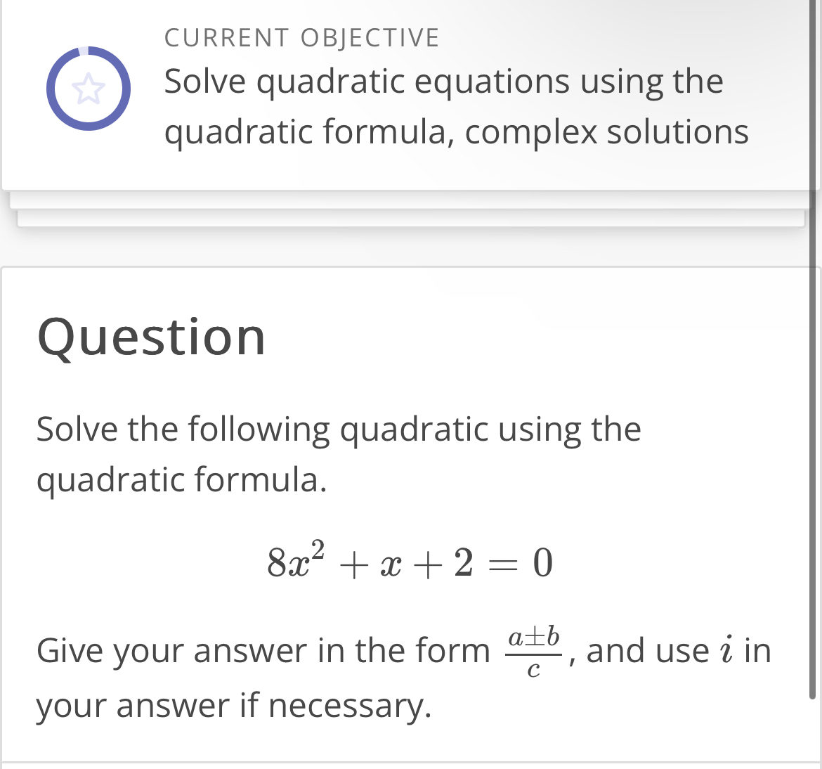 Solved Current Objectivesolve Quadratic Equations Using The