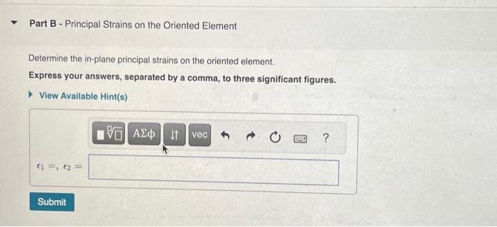 Solved Learning Goal: The state of plane strain on a | Chegg.com