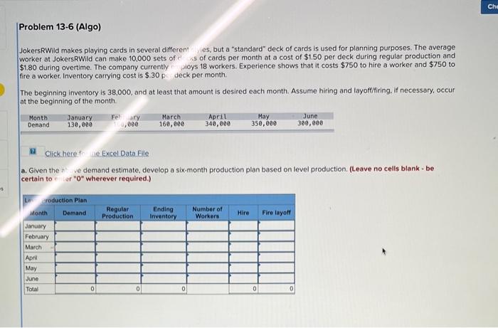 Solved JokersRWild makes playing cards in several different | Chegg.com