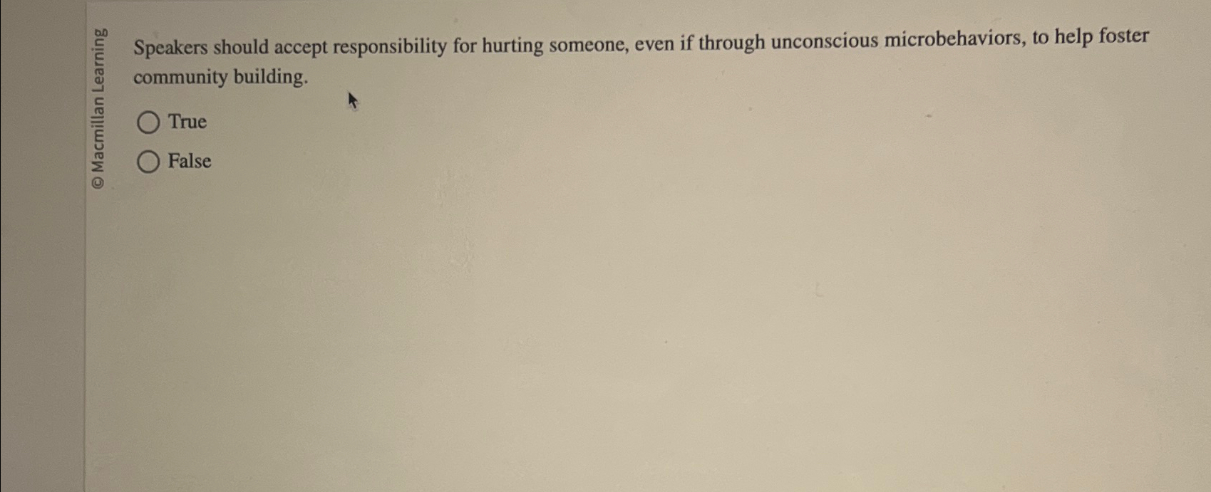 Solved Speakers should accept responsibility for hurting | Chegg.com