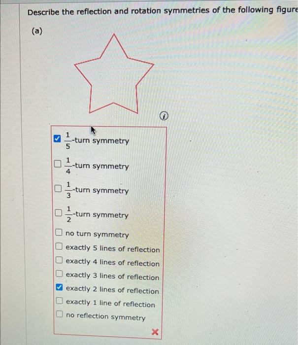 Solved Describe the reflection and rotation symmetries of | Chegg.com