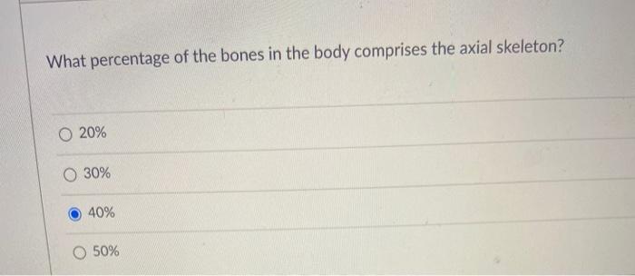 Solved What percentage of the bones in the body comprises | Chegg.com