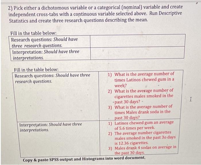 Solved To answer this you'll need to know how to use SPSS. | Chegg.com