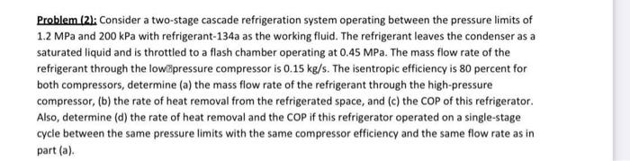 Solved Problem (2). Consider a two-stage cascade | Chegg.com