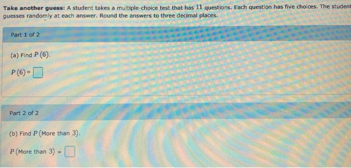 Solved Take another guess: A student takes a multiple-choice | Chegg.com