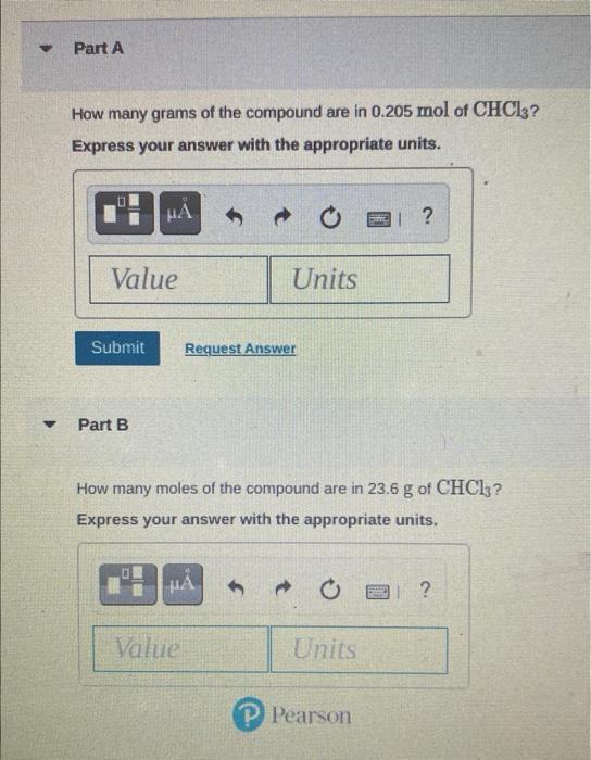Solved How many grams of the compound are in 0.205 mol of | Chegg.com