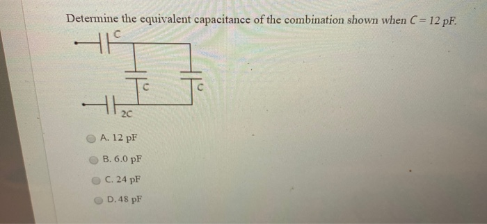 Solved Determine the equivalent capacitance of the | Chegg.com
