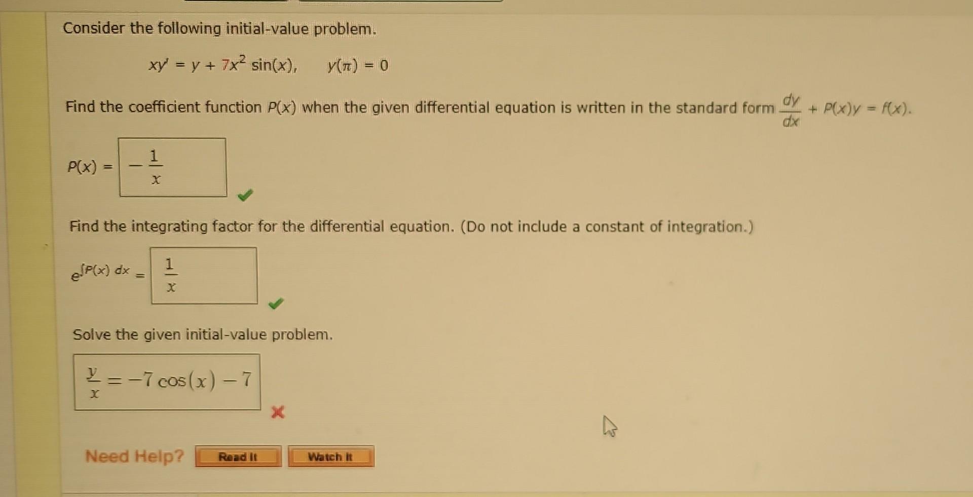 Solved Consider the following initial-value problem. | Chegg.com