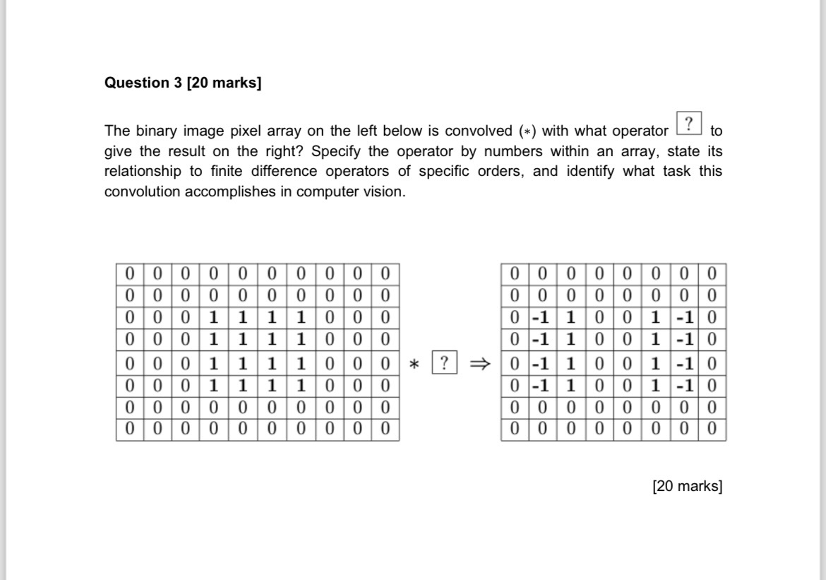 Solved helpQuestion 3 [20 ﻿marks]The binary image pixel | Chegg.com