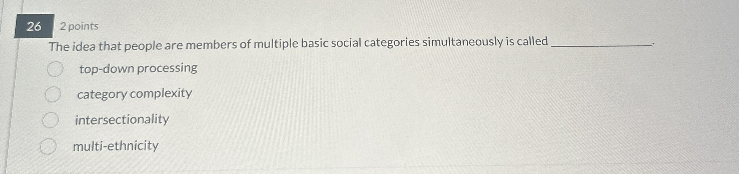 Solved 262 ﻿pointsThe idea that people are members of | Chegg.com