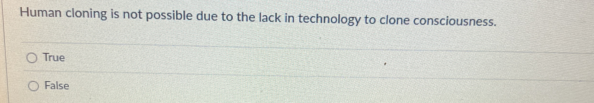 Solved Human cloning is not possible due to the lack in | Chegg.com